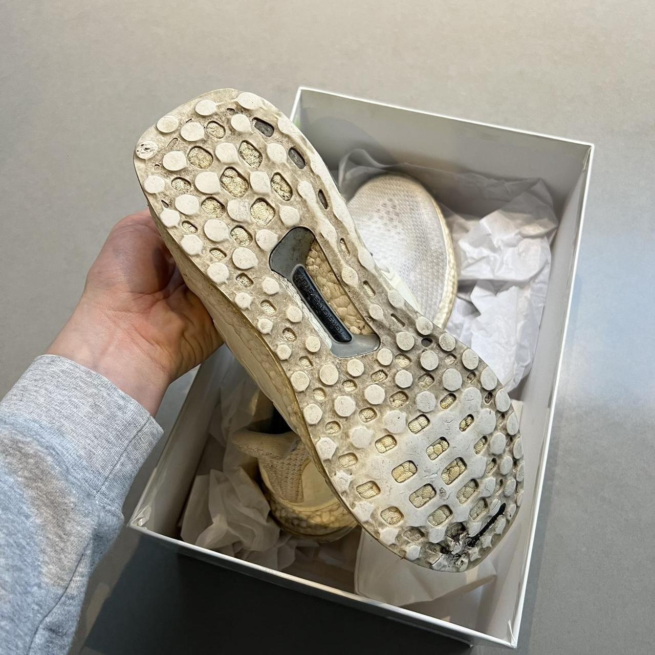 Adidas triple white ultra boost 2.0 Heavily worn... - Depop