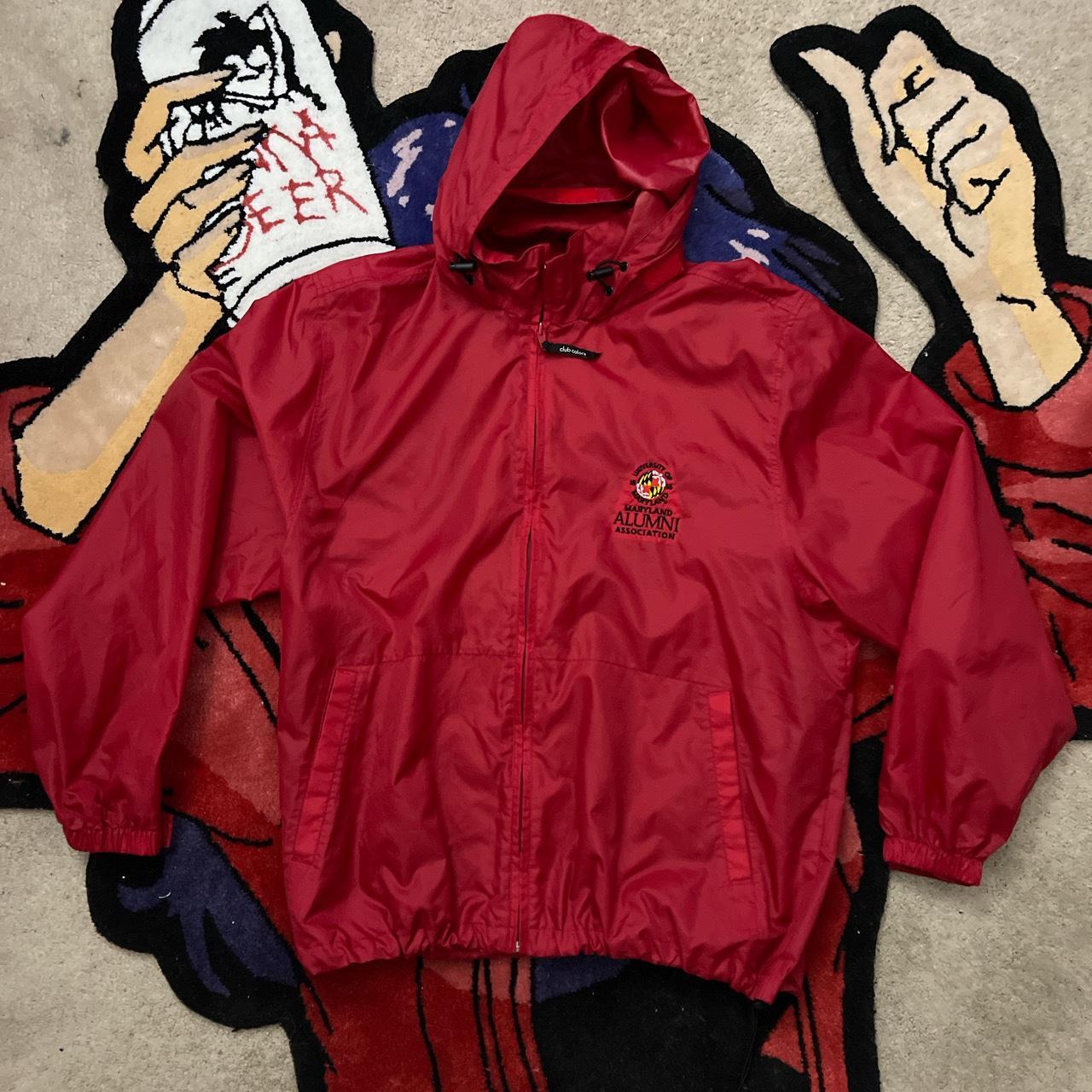 university of maryland alumni rain jacket size -... - Depop