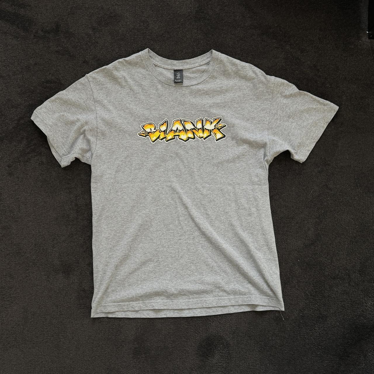 Graffiti Font Blank T Shirt Grey Mens - Depop