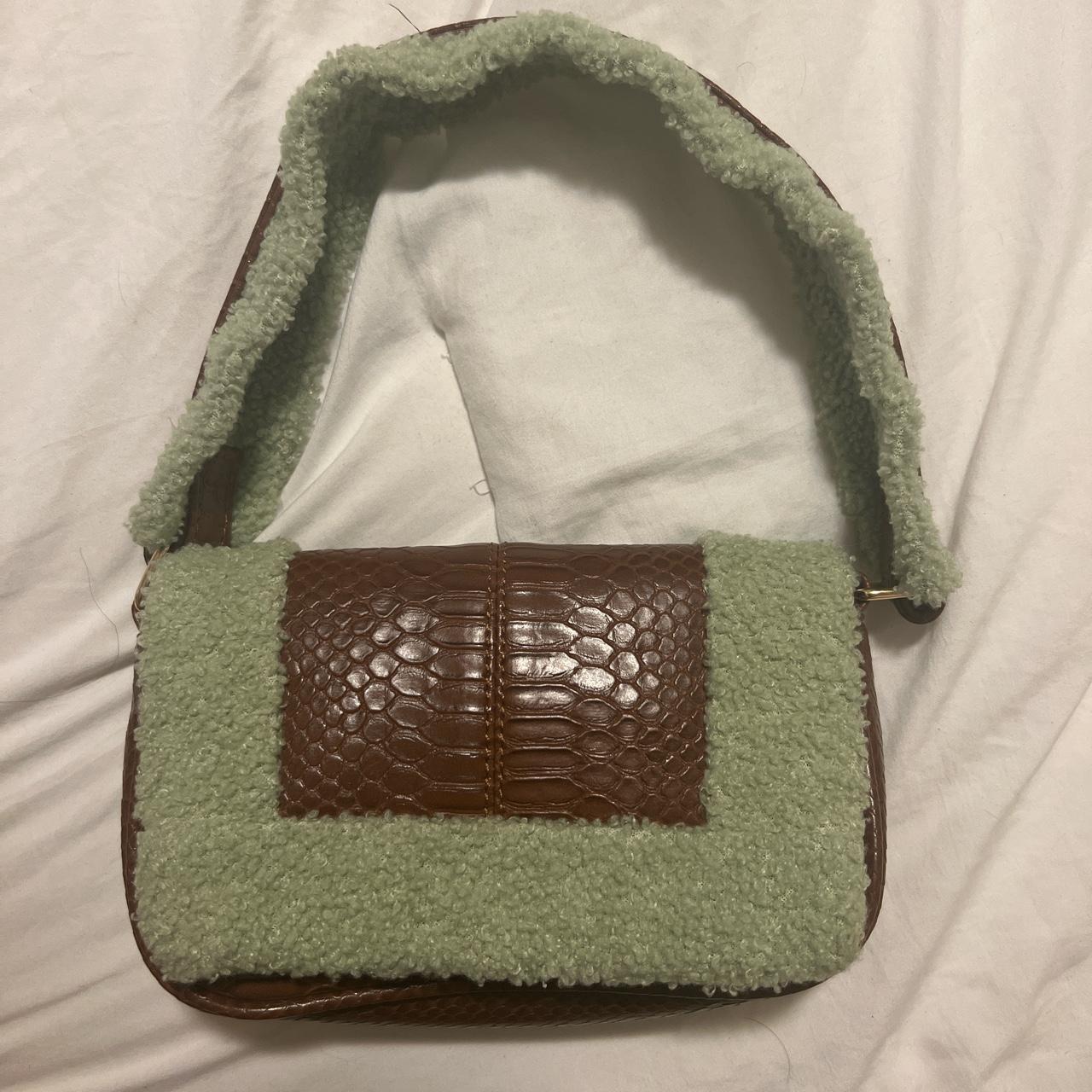 Mint green & brown croc purse. Brand new, never... - Depop