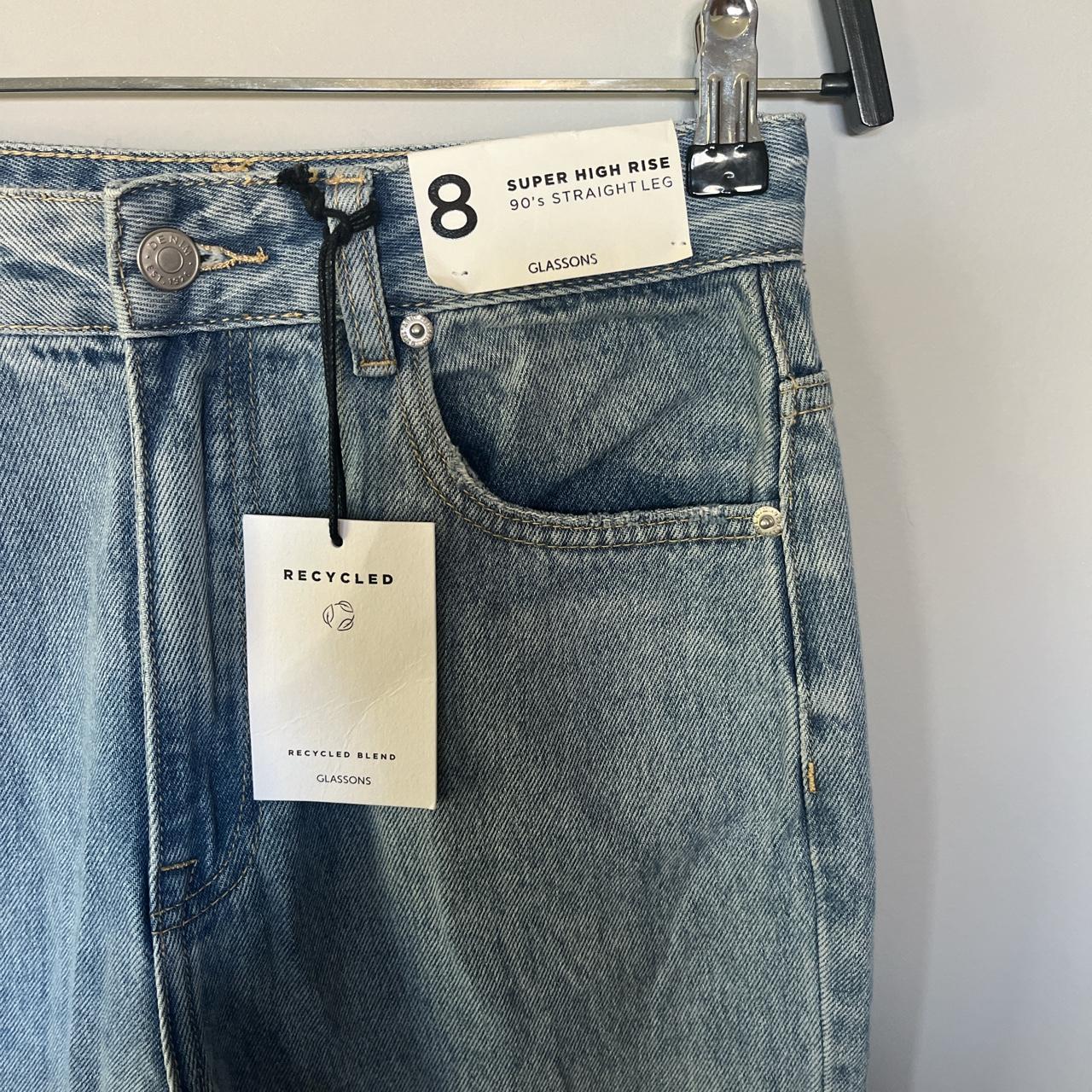 GLASSONS SUPER HUGH RISE 90s STRAIGHT LEG JEAN >... - Depop
