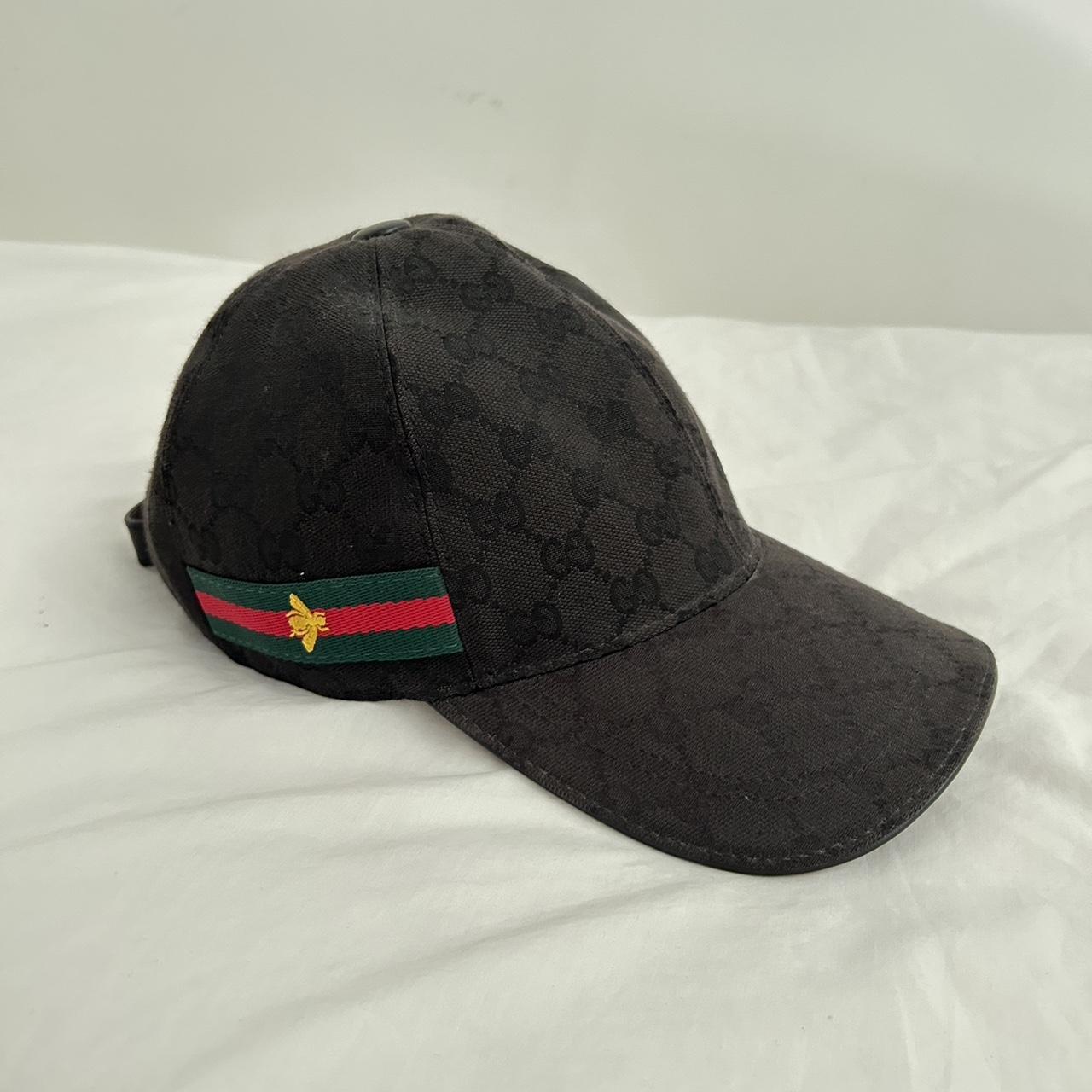 Gucci GG canvas baseball cap black Authenticity... - Depop
