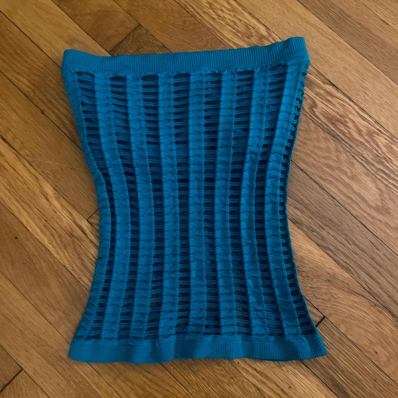 Netted tube top built in bra - Depop