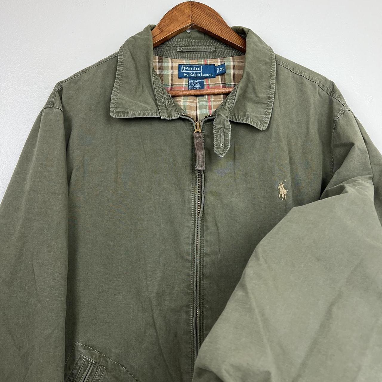 Polo Ralph Lauren Men's Green and Khaki Jacket | Depop