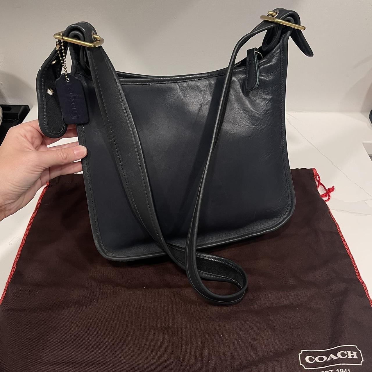 Vintage navy legacy zip coach purse. Selling on... - Depop