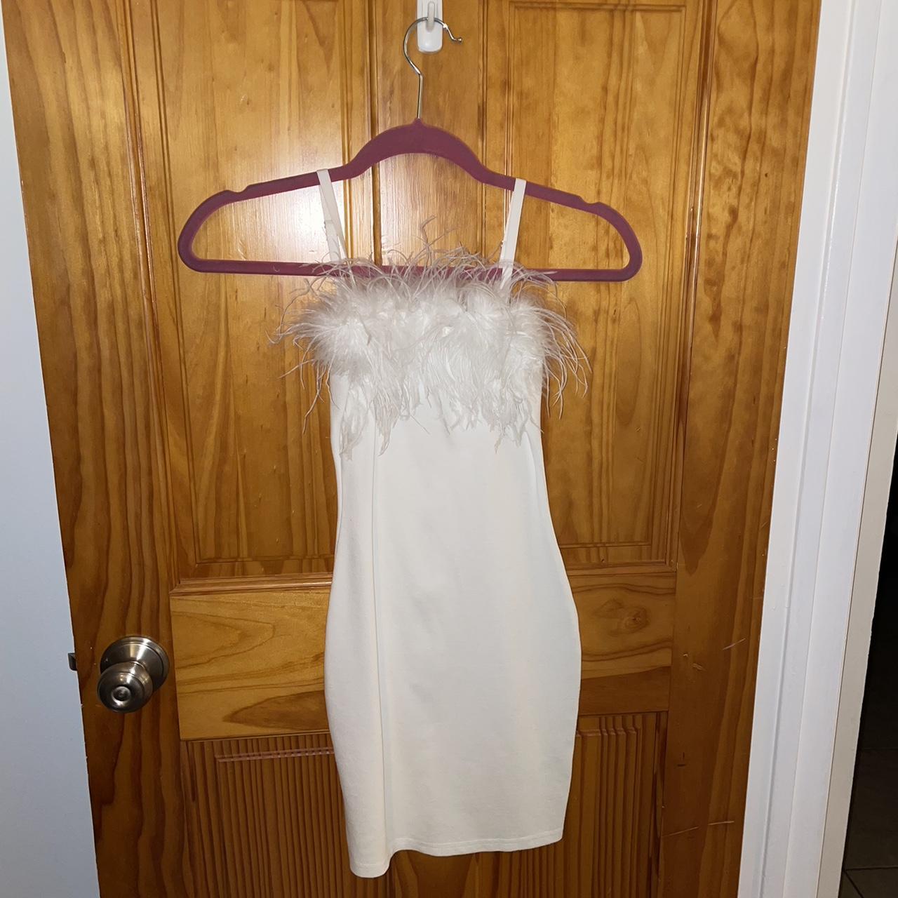 White Fur Dress Worn one time Perfect for... - Depop