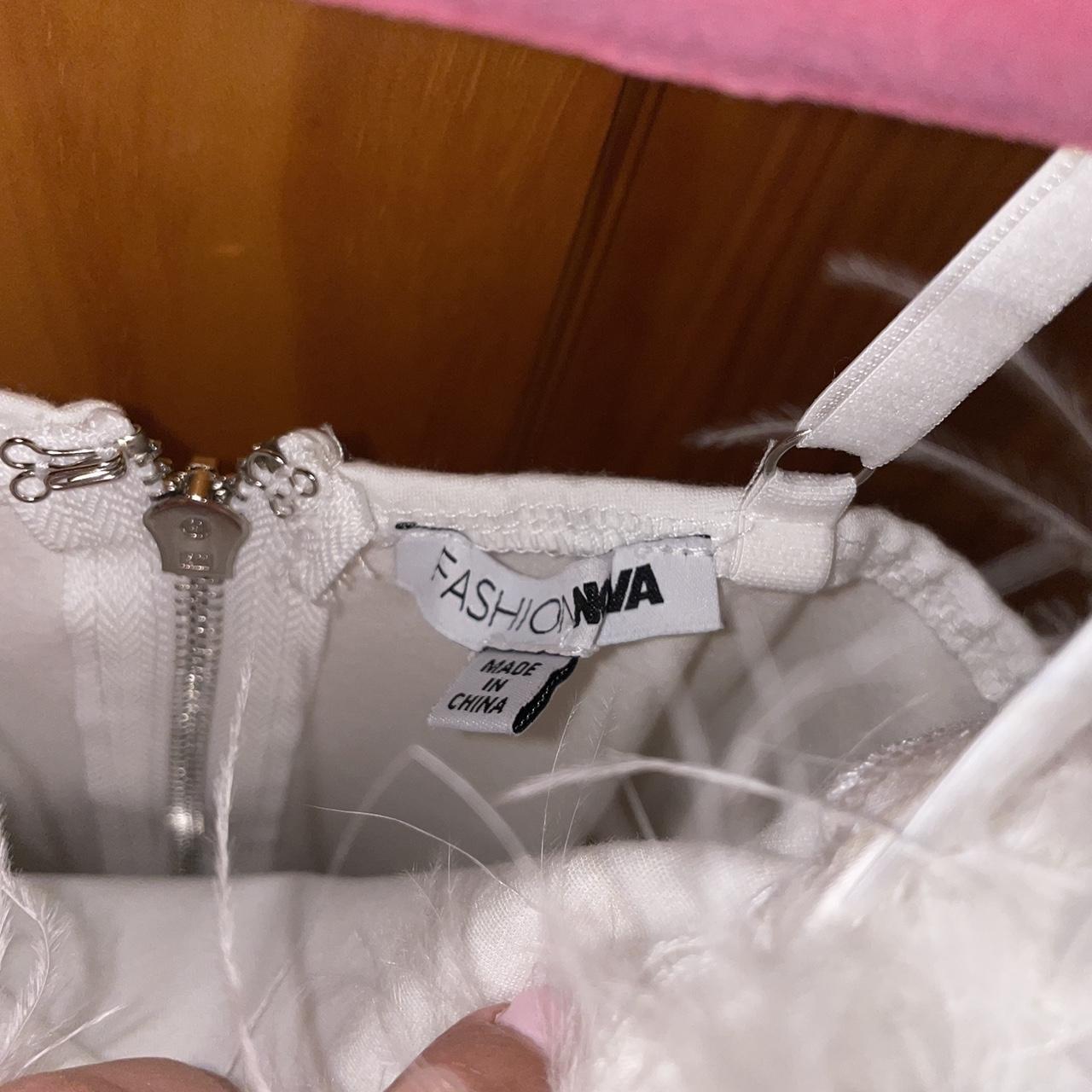 White Fur Dress Worn one time Perfect for... - Depop