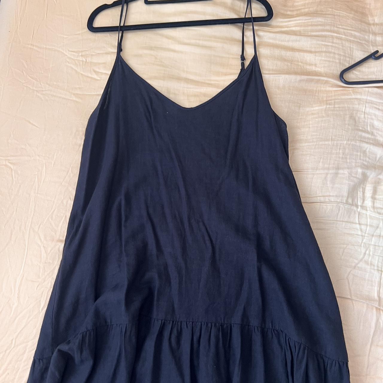 Glassons Linen Summer Black Dress. Size 10. - Depop