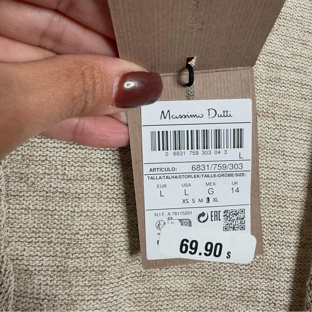 NWT Massimo Dutti Cotton Blend Wrap Top With Tie... - Depop