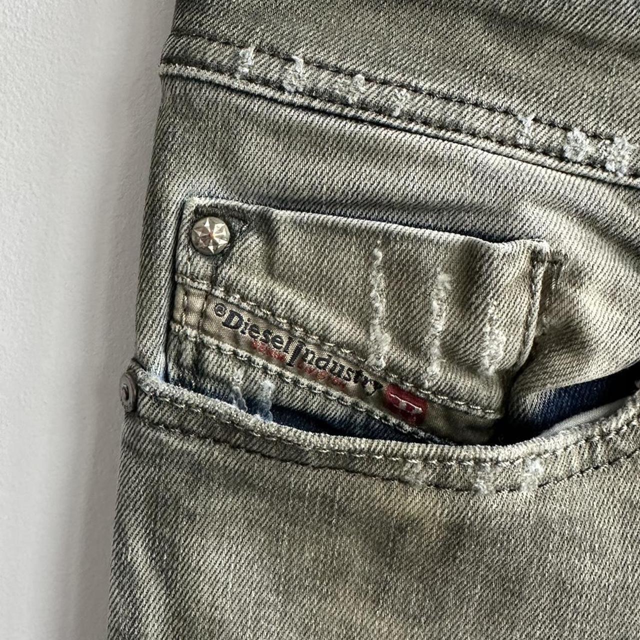 DIESEL grey/blue/olive jeans Deff more men’s skinny... - Depop