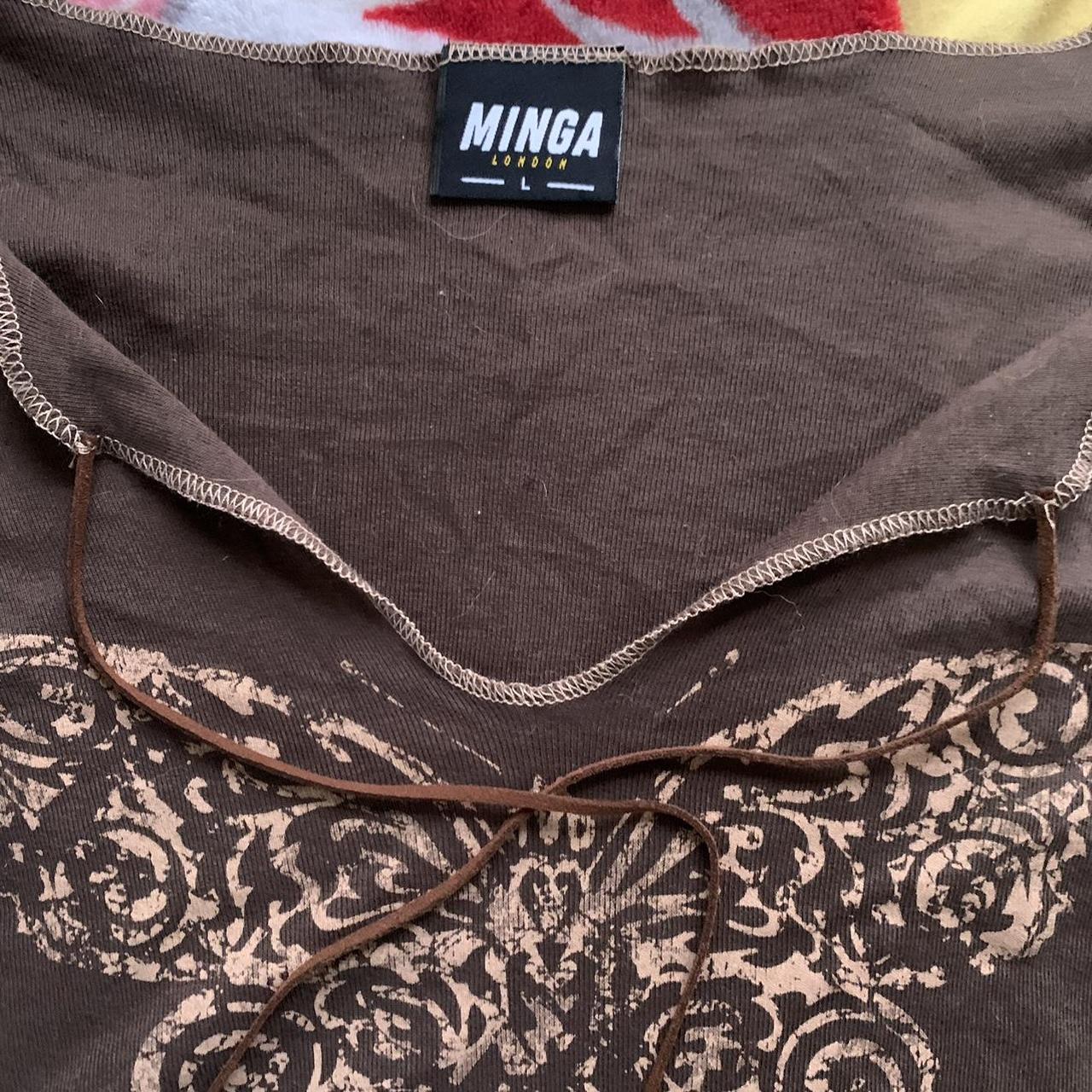 Minga London brown butterfly top Brown long sleeve... - Depop