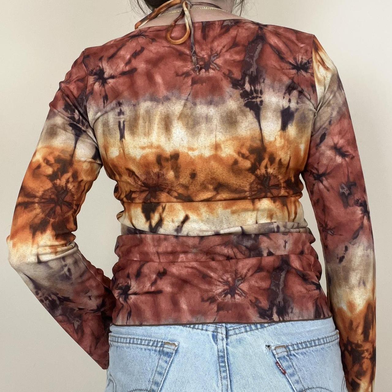 Vintage tie dye bell sleeve top In perfect... - Depop