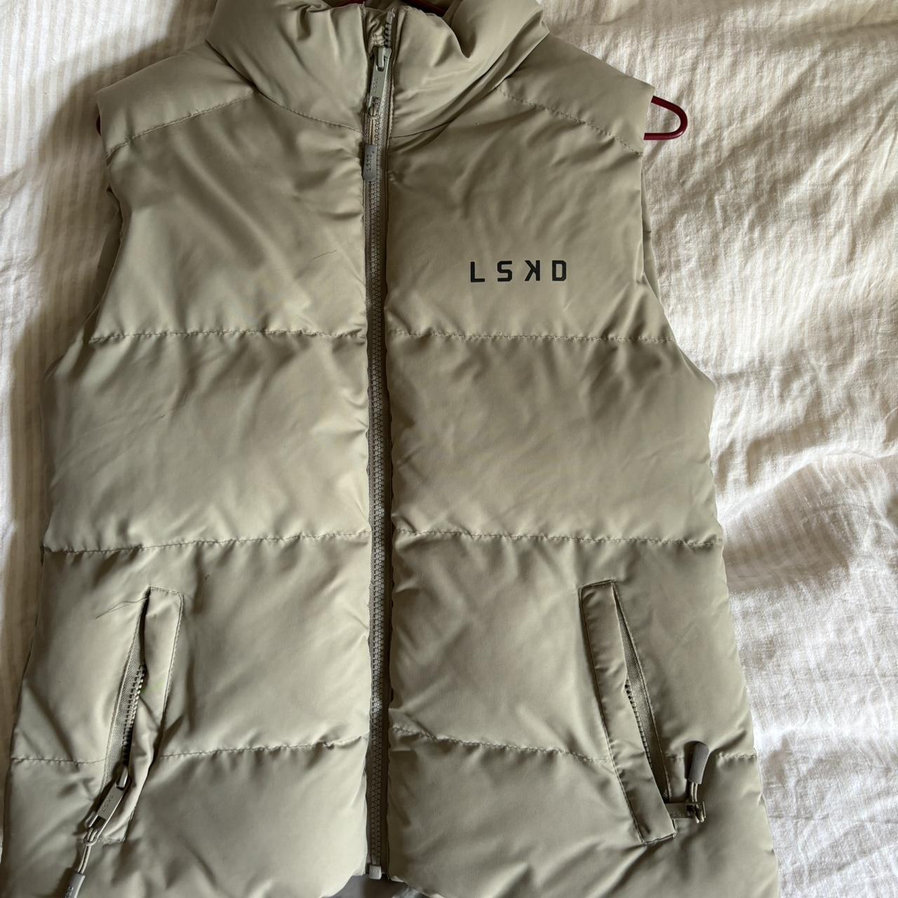 Lskd beige puffer vest womens Xs - Depop