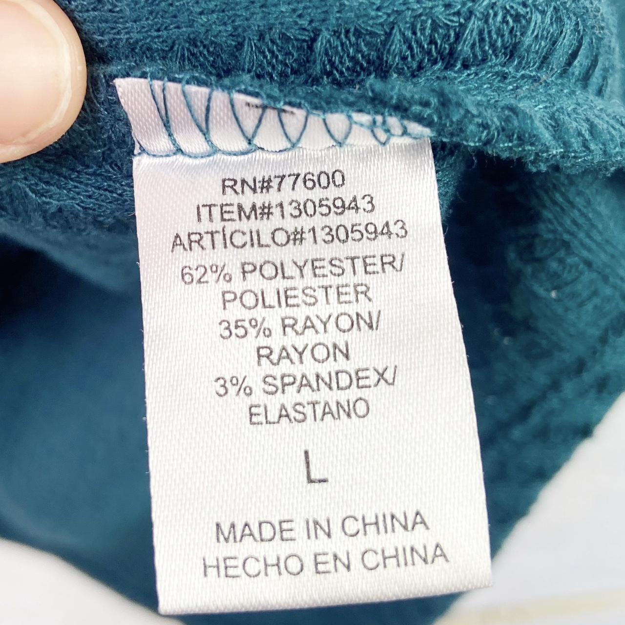 Chaser Blue Waffle Knit Long Sleeve Tunic T-Shirt... - Depop