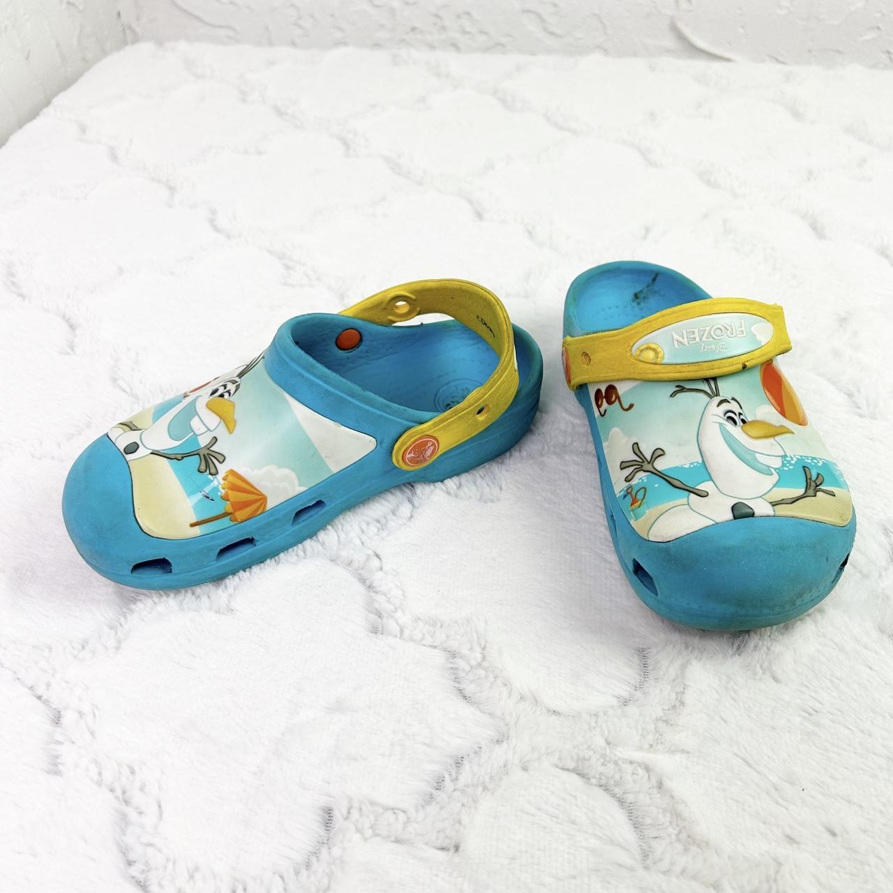 Frozen Olaf Kids Crocs Size 12/13 C Preowned.... - Depop