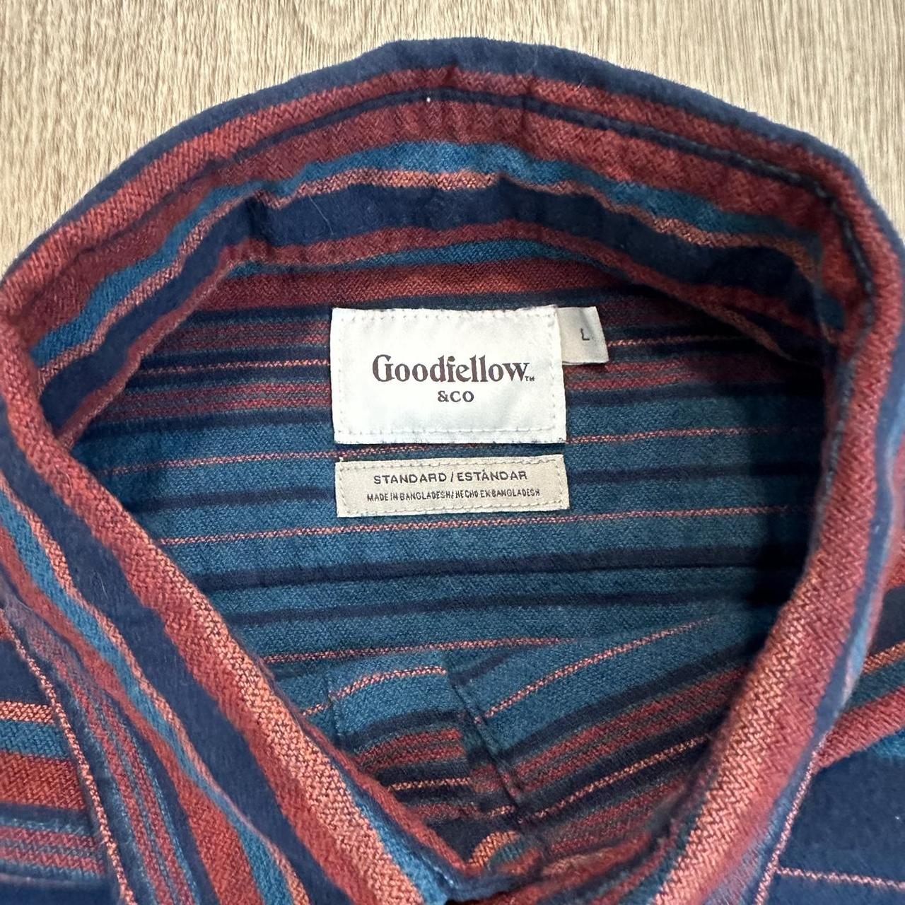 Goodfellow & Co Blue Orange Red Yellow Striped... - Depop