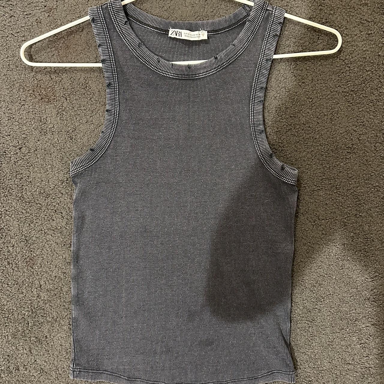 Zara - Acid Wash Tank - small make size M - worn twice - Depop