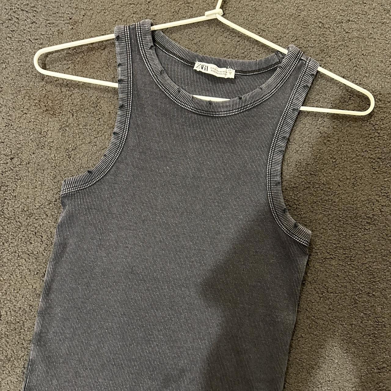 Zara - Acid Wash Tank - small make size M - worn twice - Depop