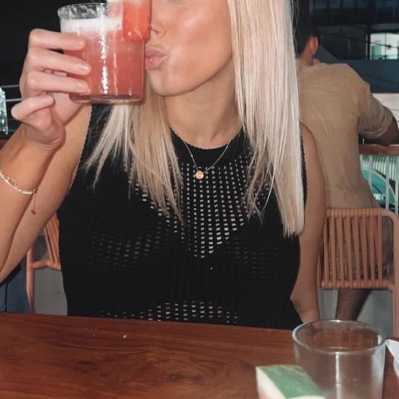 Dotti - crochet black tank - size s - worn twice - Depop