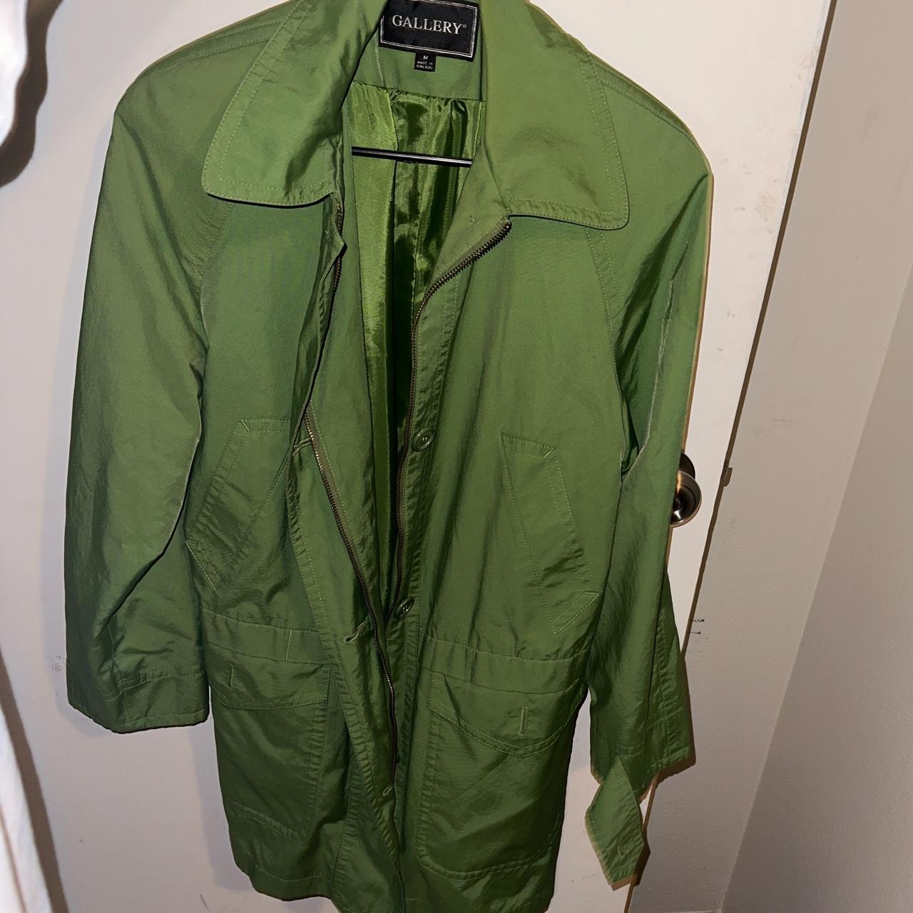 Long green jacket - Depop