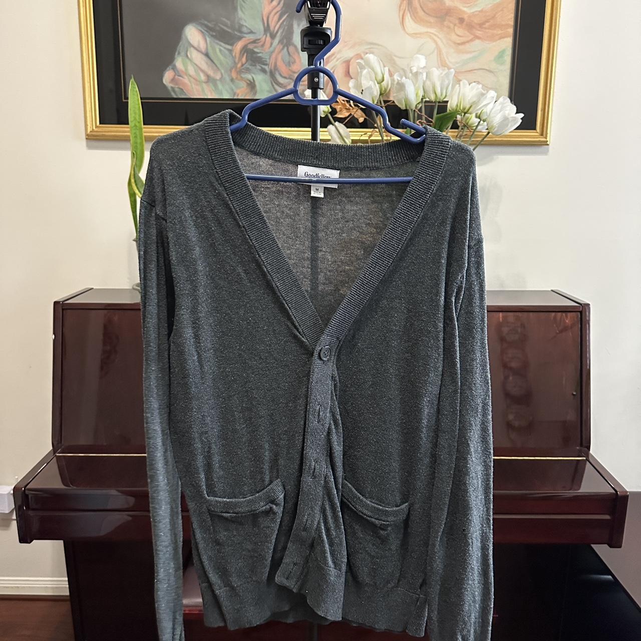 Goodfellow Grey Cardigan Sweater Size... - Depop