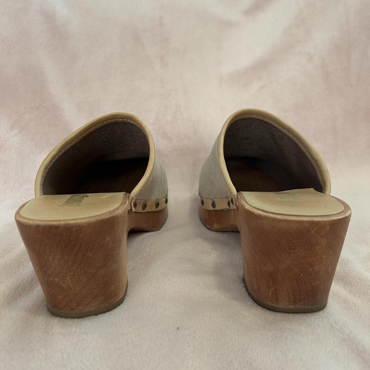 Vintage Bongo clogs 🌟 suede studded wooden platform... - Depop