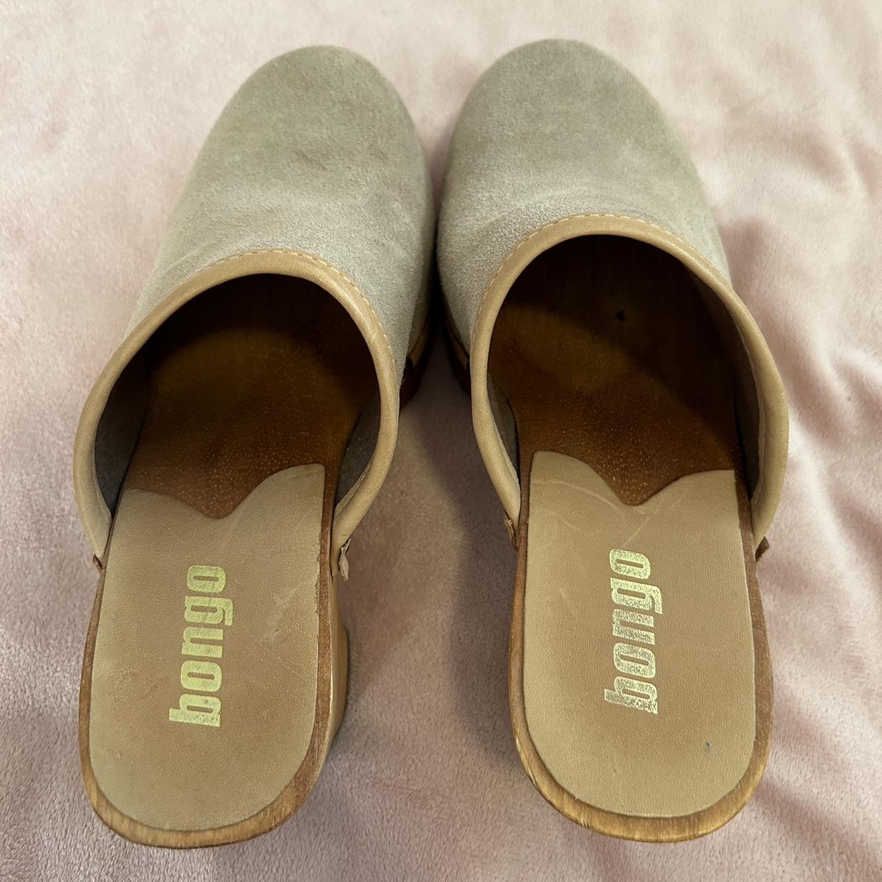 Vintage Bongo clogs 🌟 suede studded wooden platform... - Depop