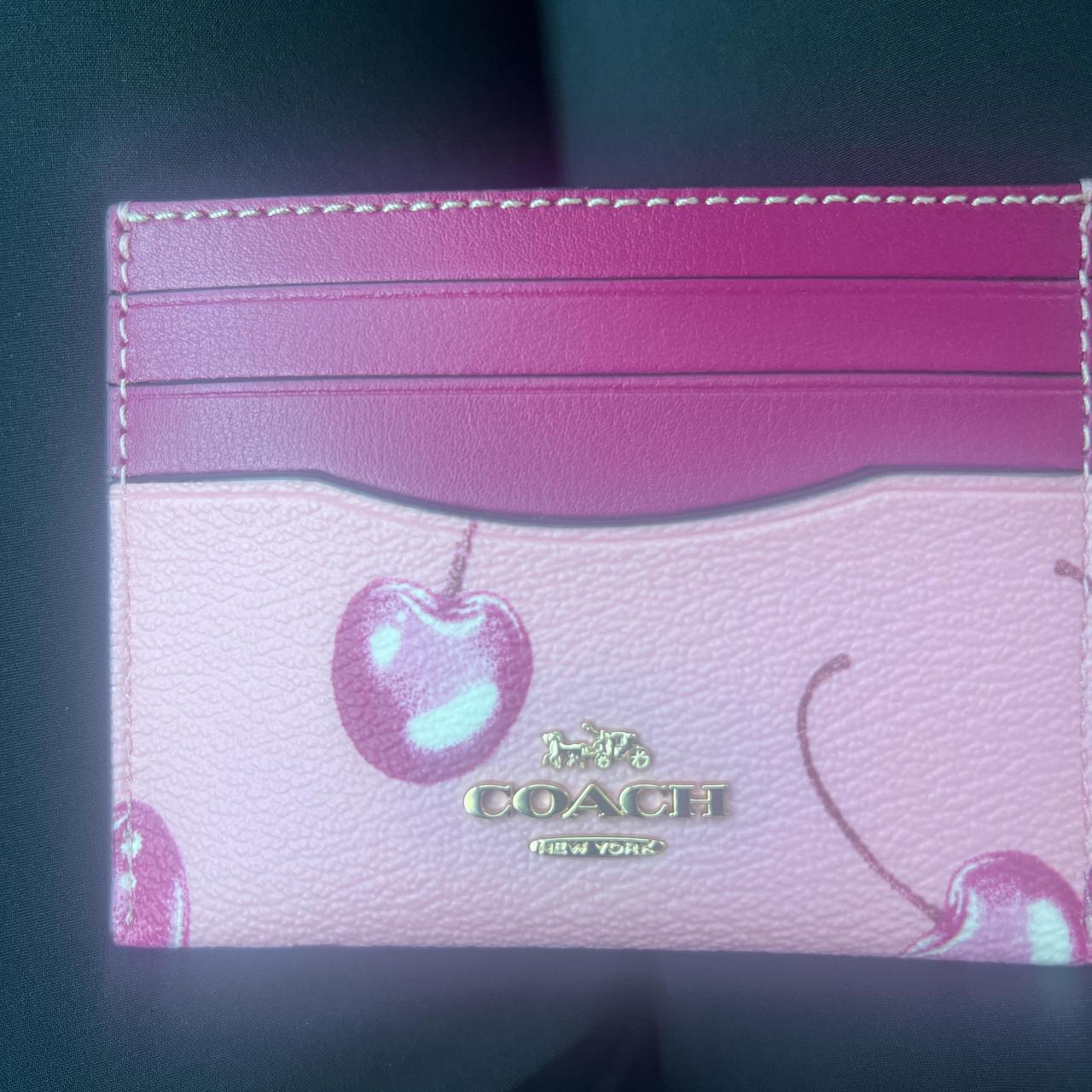 Coach cherry cardholder new with tags Clear pocket... - Depop