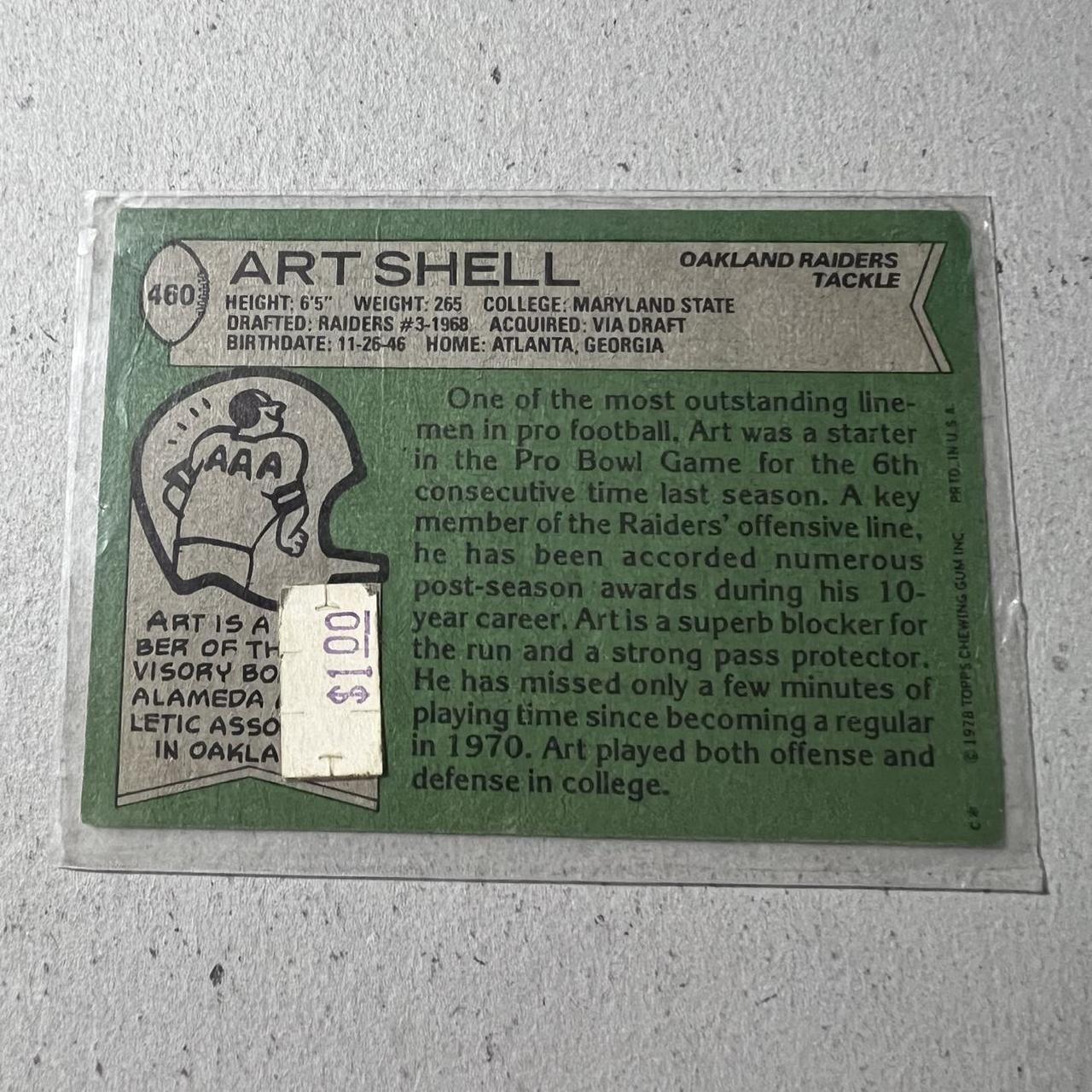 1970s Oakland Raiders Art Shell Football Card 1978... | Depop