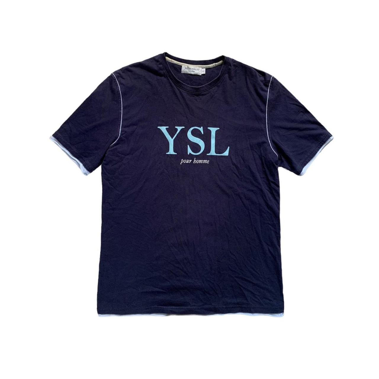 Vintage YSL Graphic Tee Double lined graphic ‘YSL’... - Depop