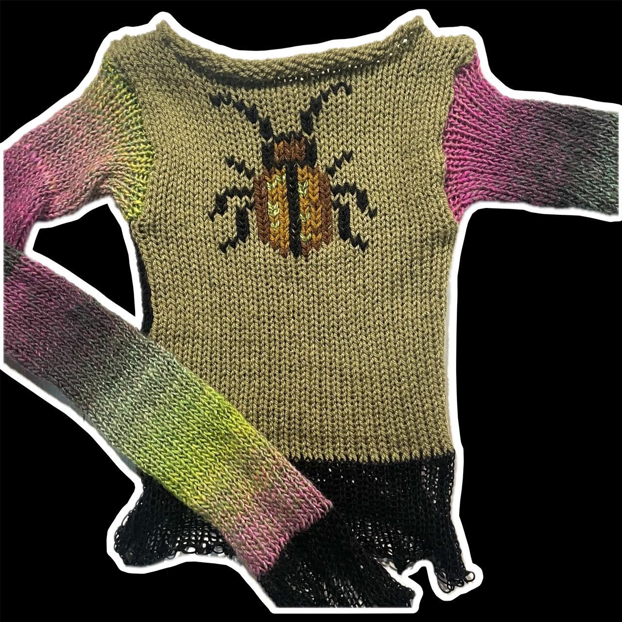 🪳🪲 🪰 - insect bug beetle knit crochet long sleeve... | Depop