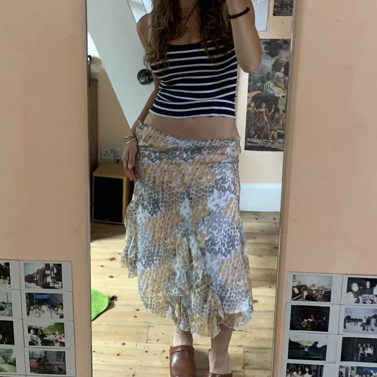 Midi asymmetric skirt . Floaty ruffley super y2k not... - Depop