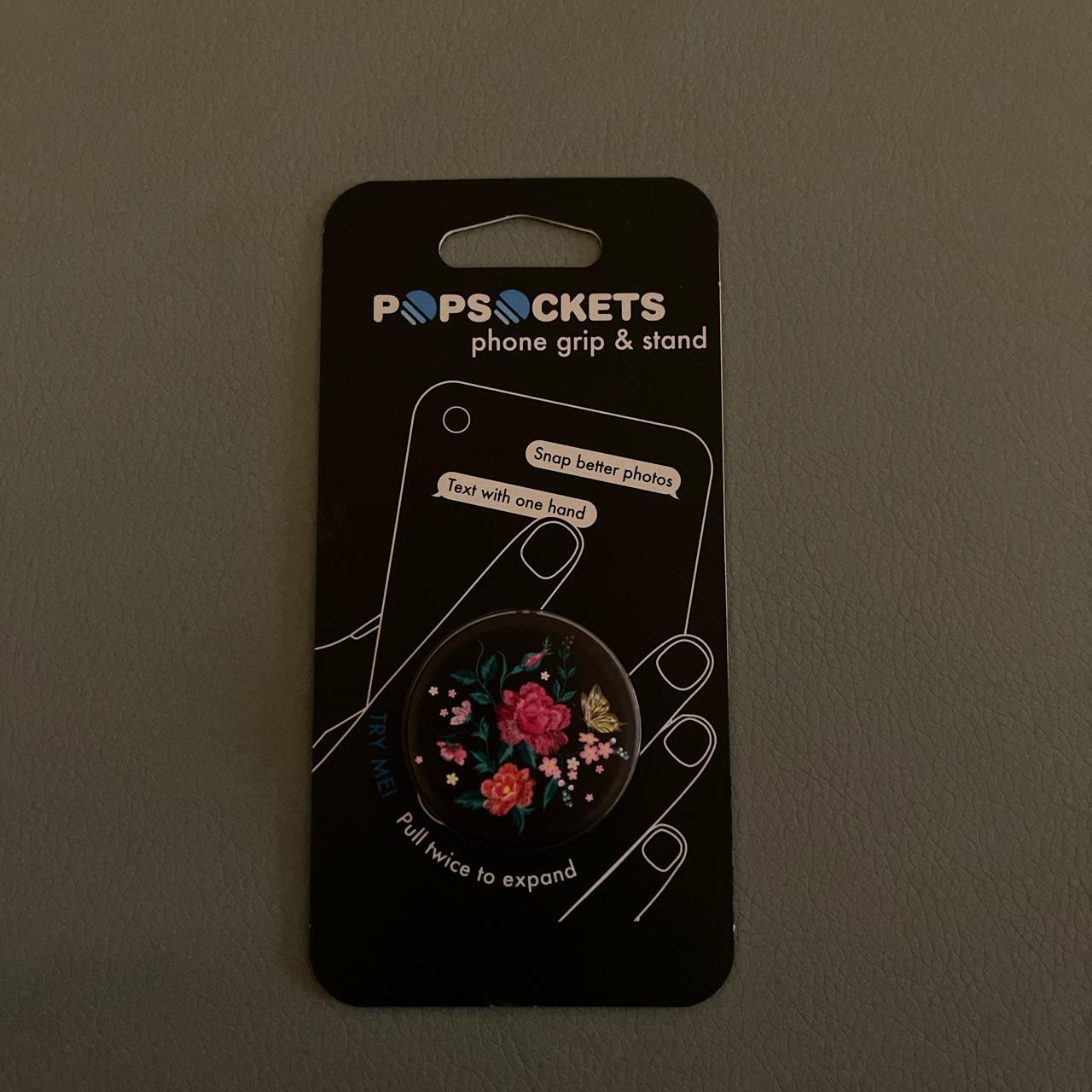 Flowers with butterfly Pop socket Phone grip & stand... - Depop