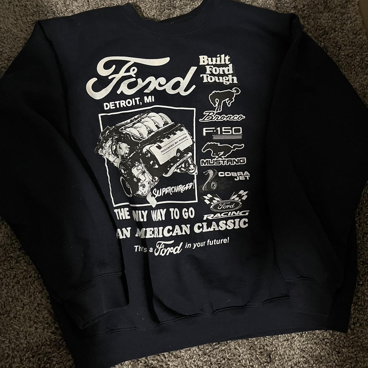 Ford navy blue crew neck sweatshirt -comes as shown... - Depop
