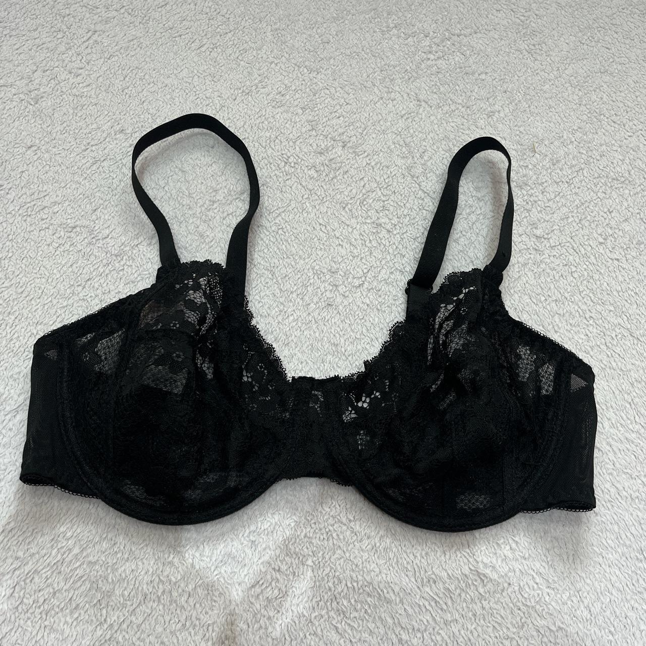 Primark 36D black lace bralette -no tag but never... - Depop