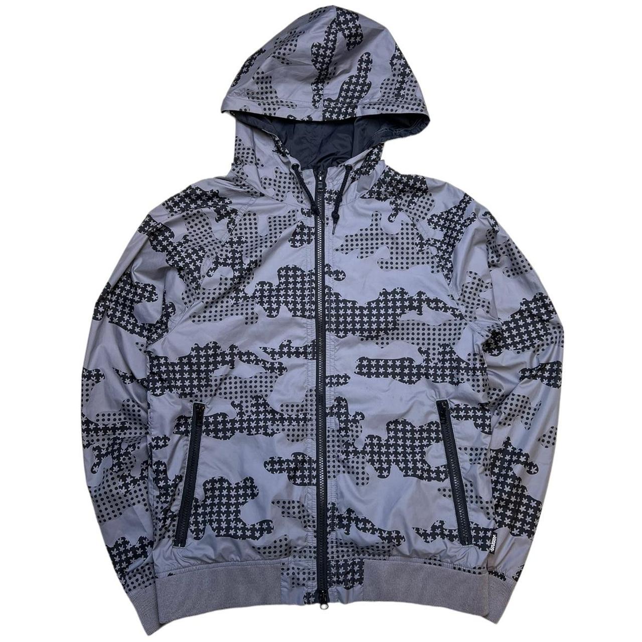 Stüssy Men's Black and Grey Jacket | Depop