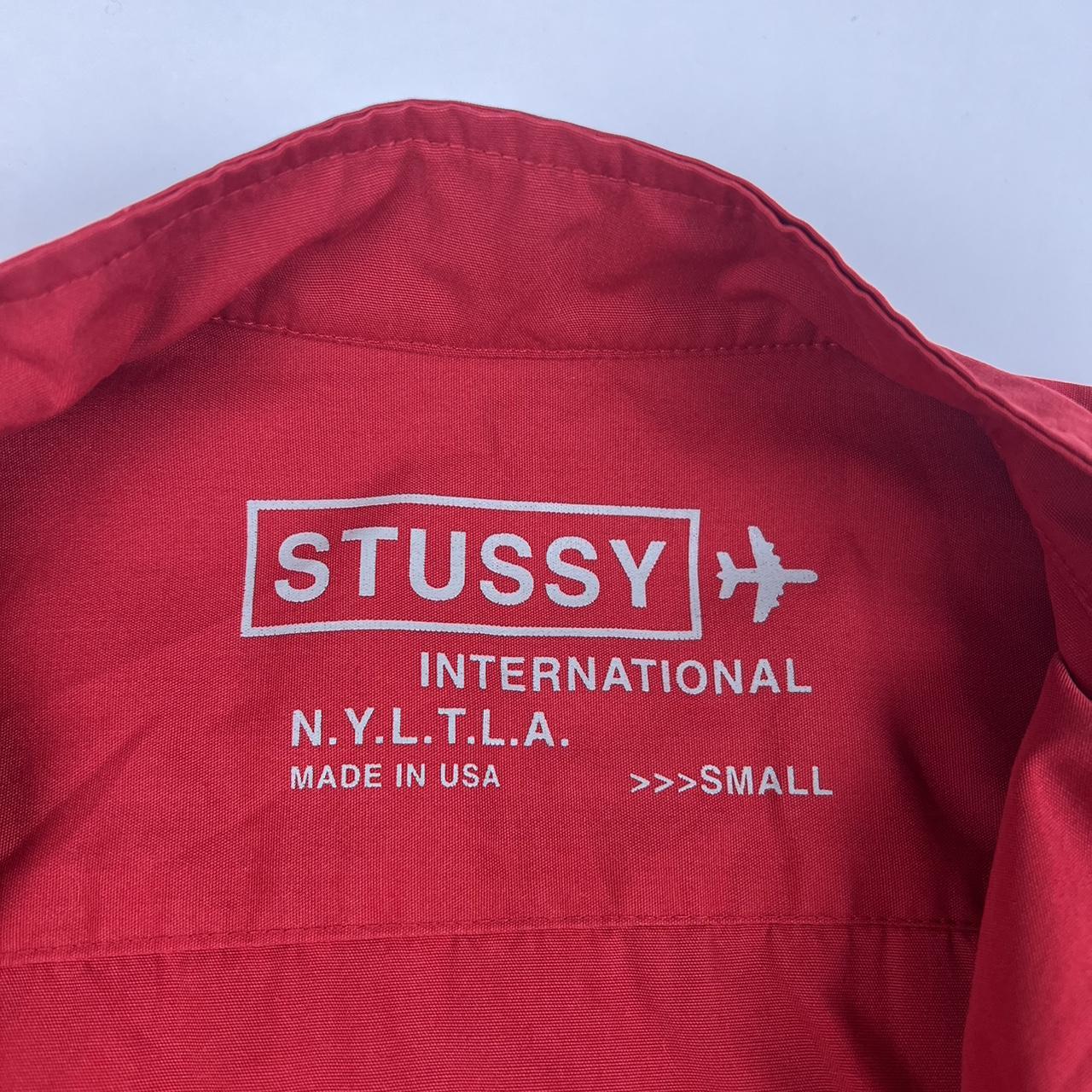 Stussy Jacket Lovely red colourway Small P2P:... - Depop