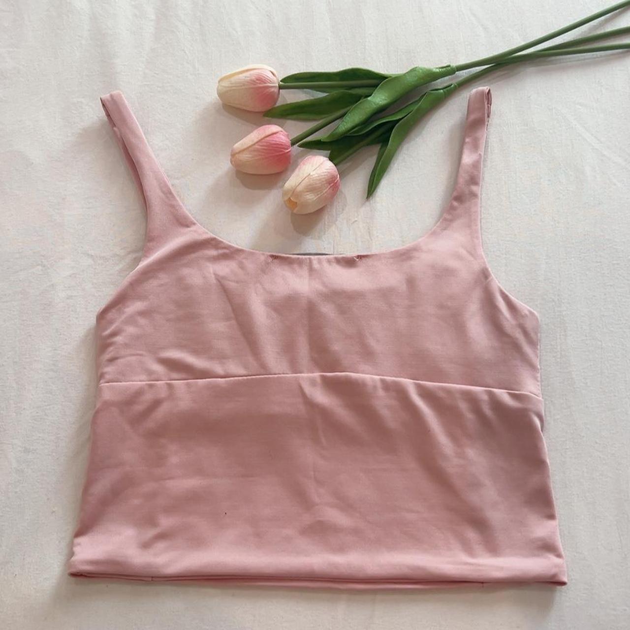light pink crop top, never worn before, (prop not... - Depop