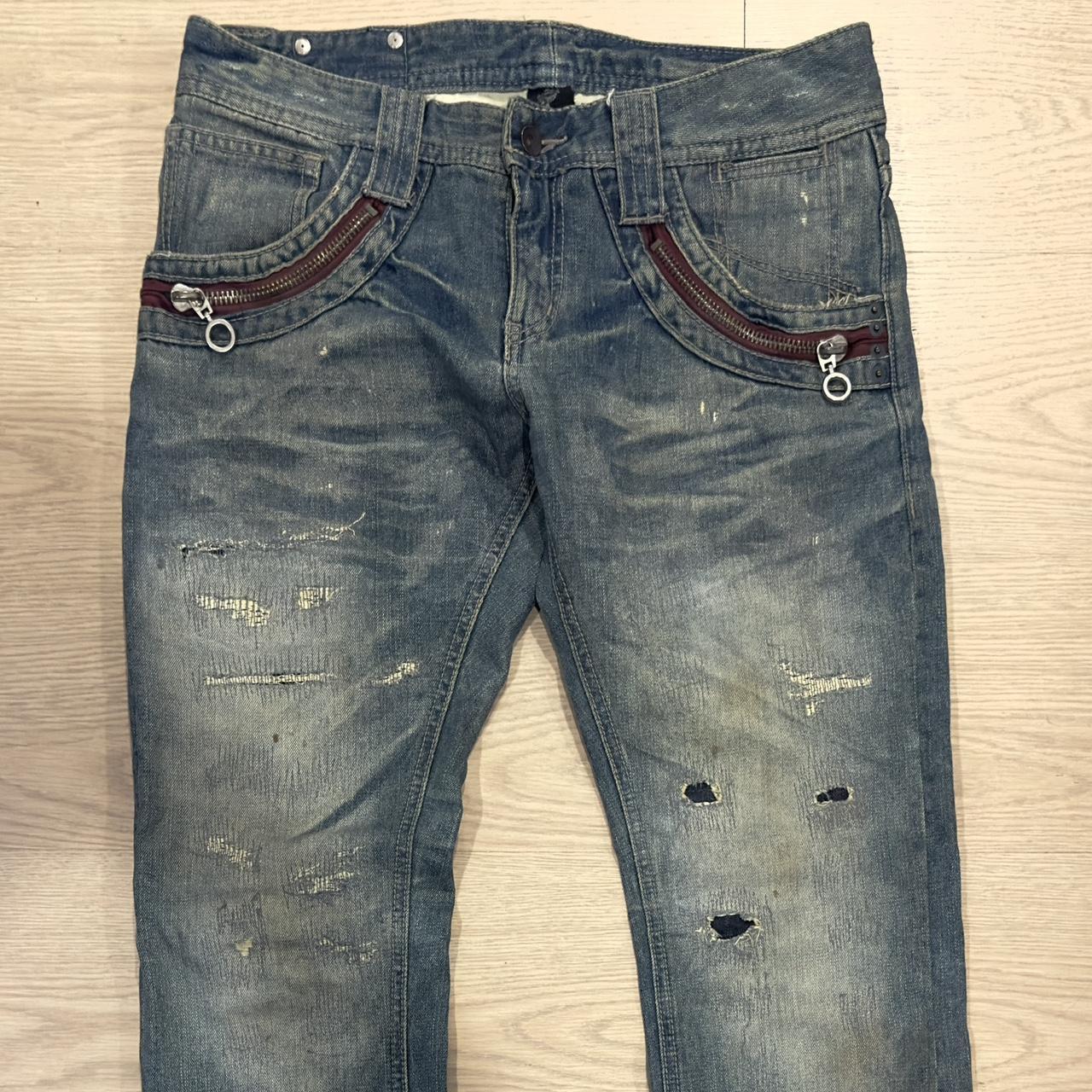 Semantic Design Faded & Distressed Denim Jeans size... - Depop