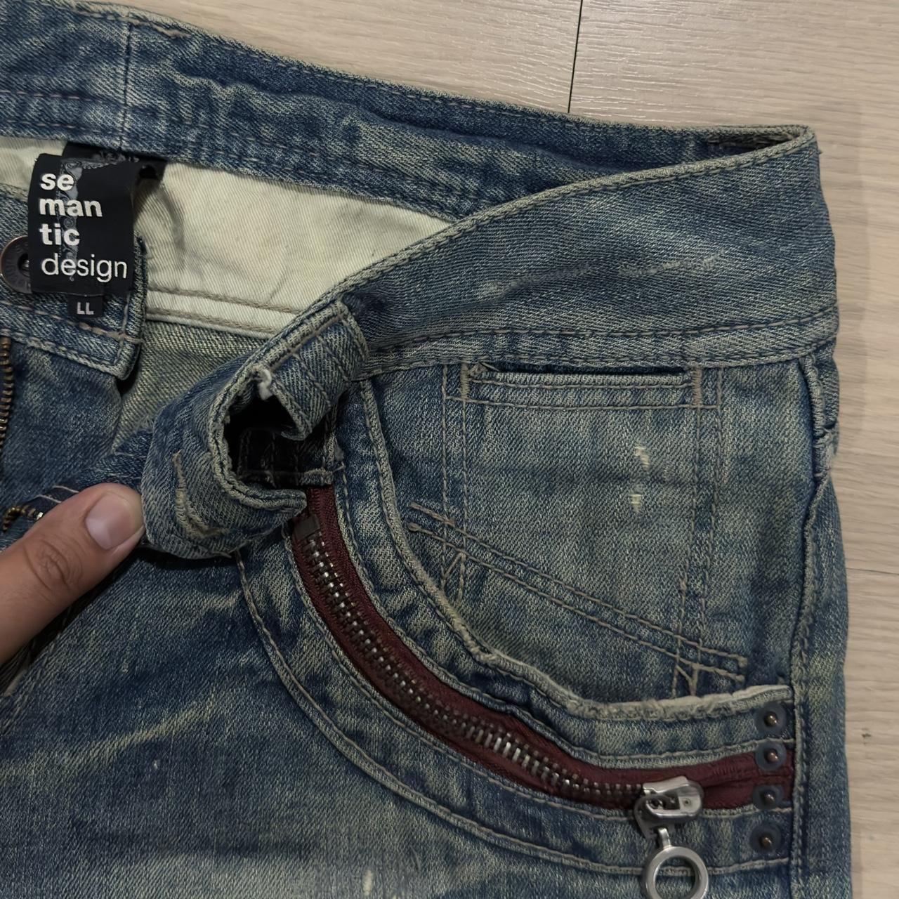 Semantic Design Faded & Distressed Denim Jeans size... - Depop