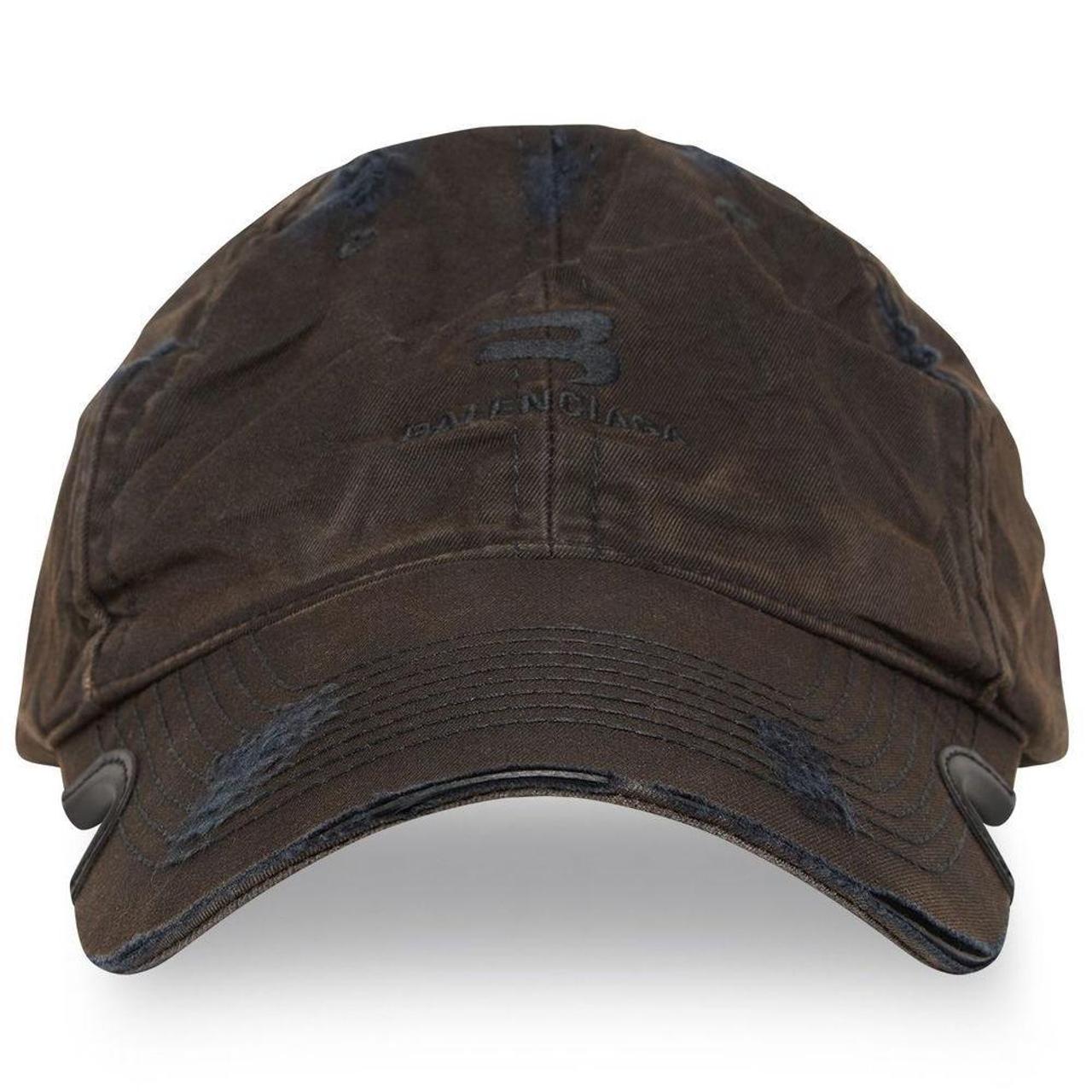 BALENCIAGA DISTRESSED SPORTY B SUNFADED HAT BRAND... - Depop