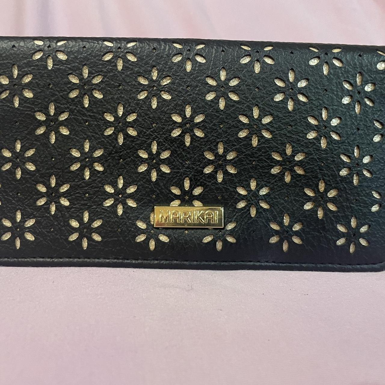 Black and gold marikai leather purse - Depop