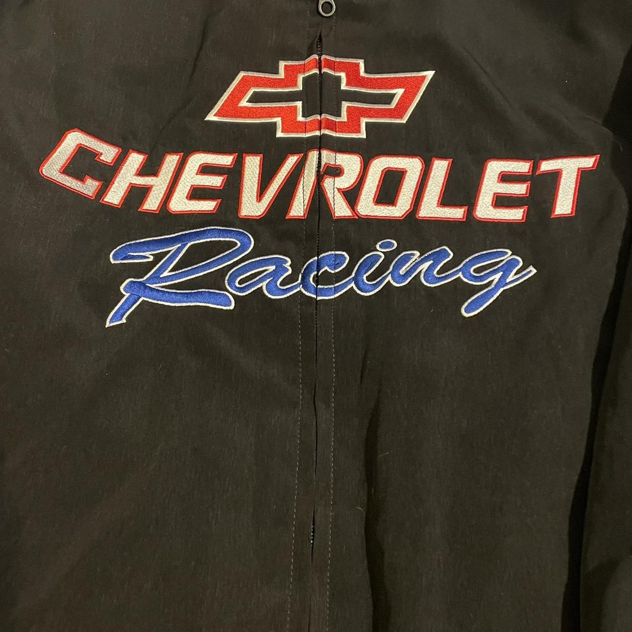 Chevrolet Racing Jacket Blue Black Red Mens Size... - Depop