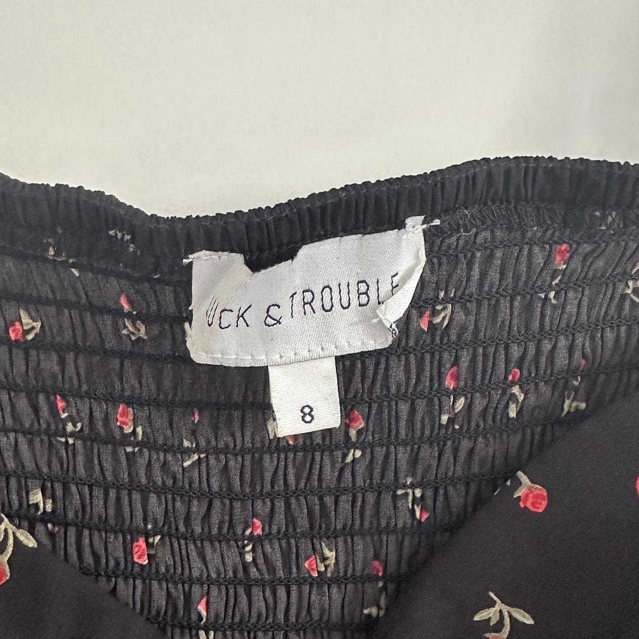 Luck and trouble top in size 8, perfect condition 🩷 - Depop