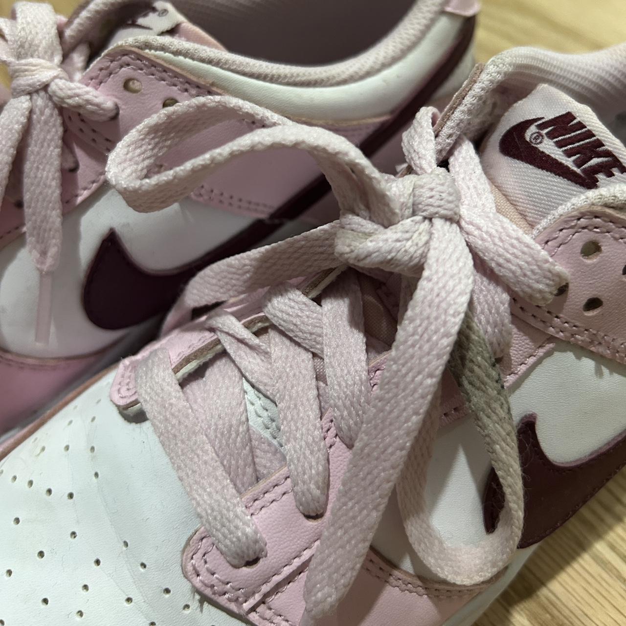 PINK FOAM NIKE DUNKS size 6 Y but fits a size 7.5... - Depop