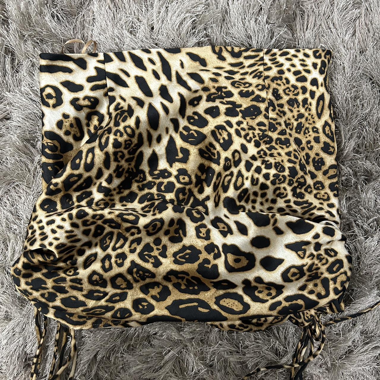 TIGERMIST cheetah ruched detail skirt. Length is... | Depop