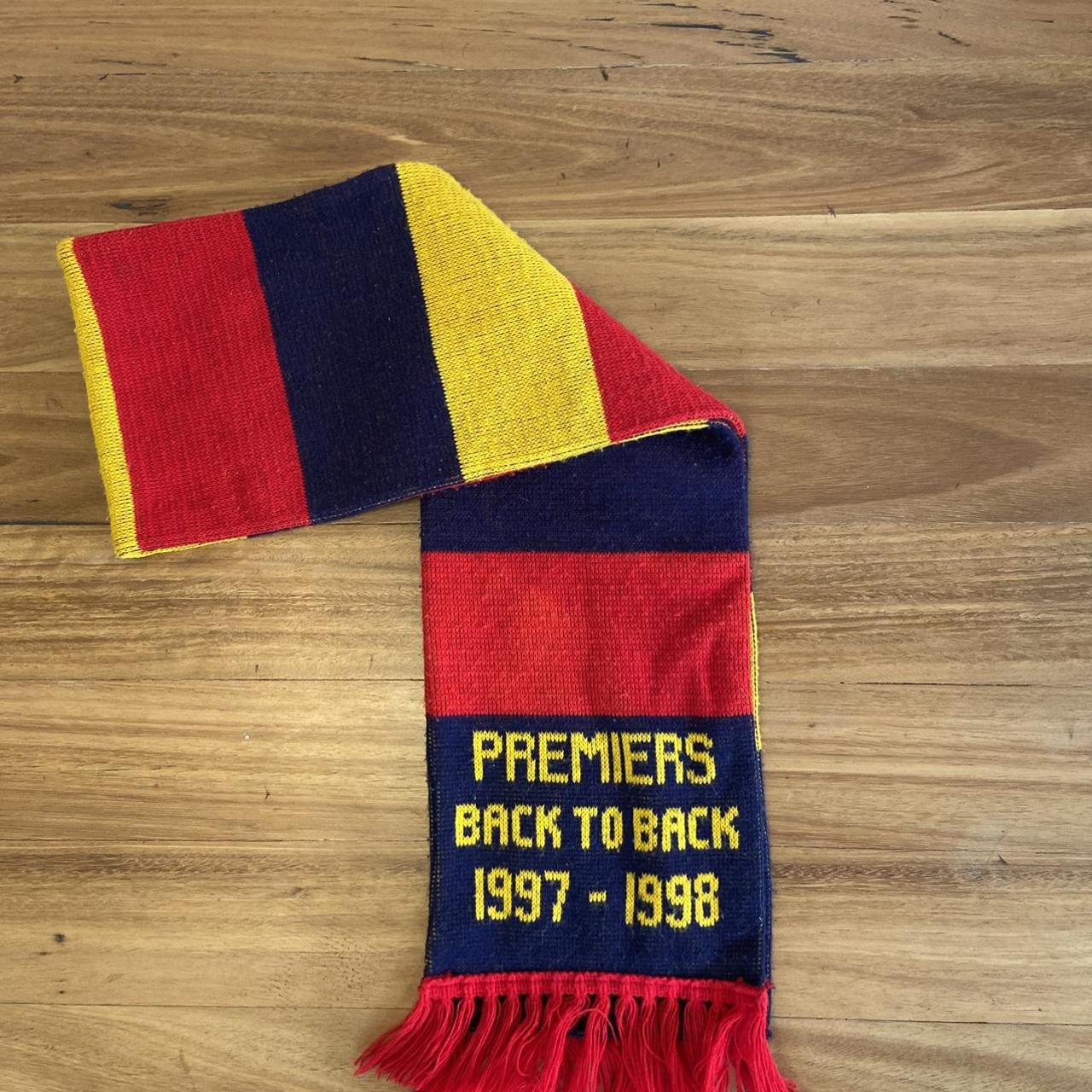 Vintage Adelaide crows AFL scarf 1997- 1998 premiers... - Depop