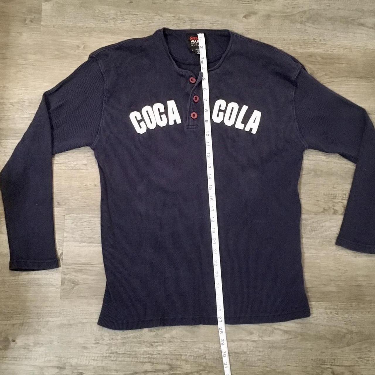 Coca-Cola Men's Navy and White Shirt | Depop
