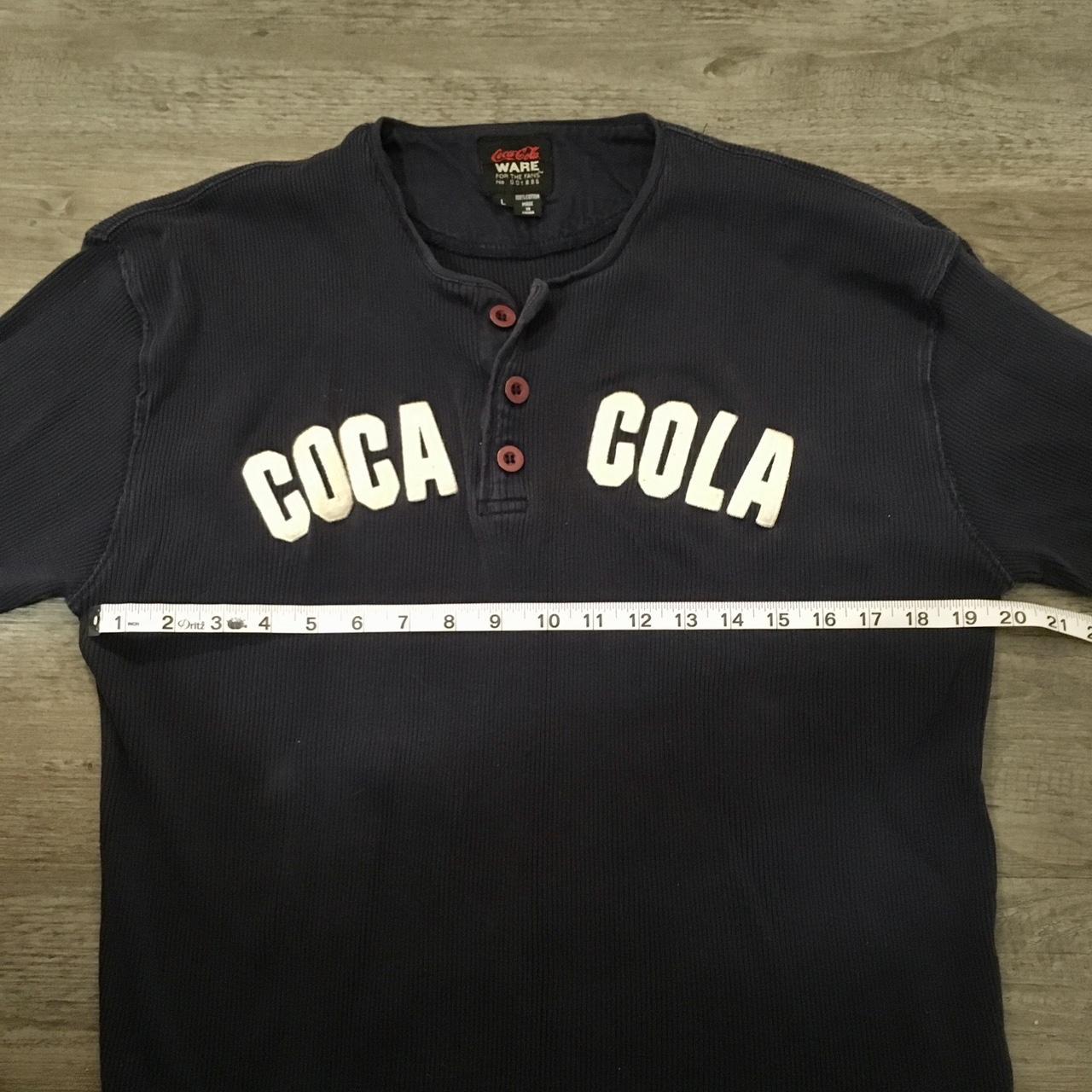 Coca-Cola Men's Navy and White Shirt | Depop