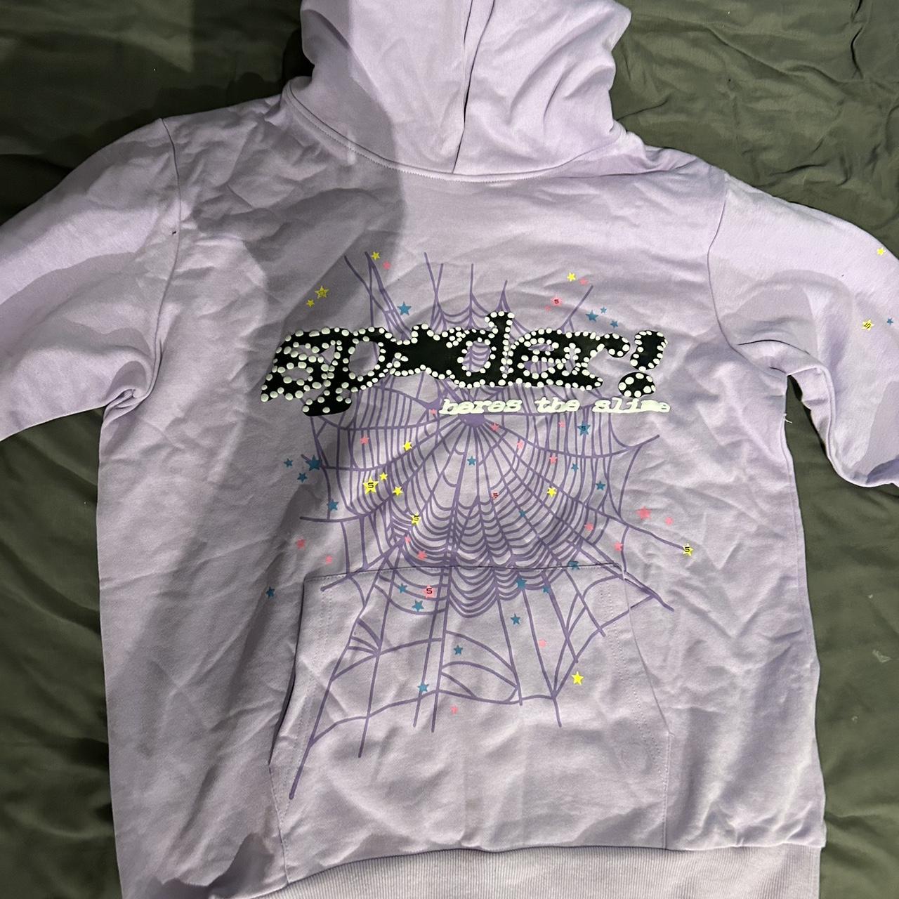 Brand new açai Sp5der hoodie - Depop